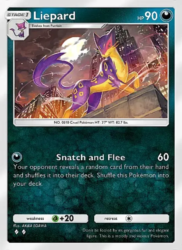 Liepard Pokemon TCG Card - Crimson Blaze - TCGdex