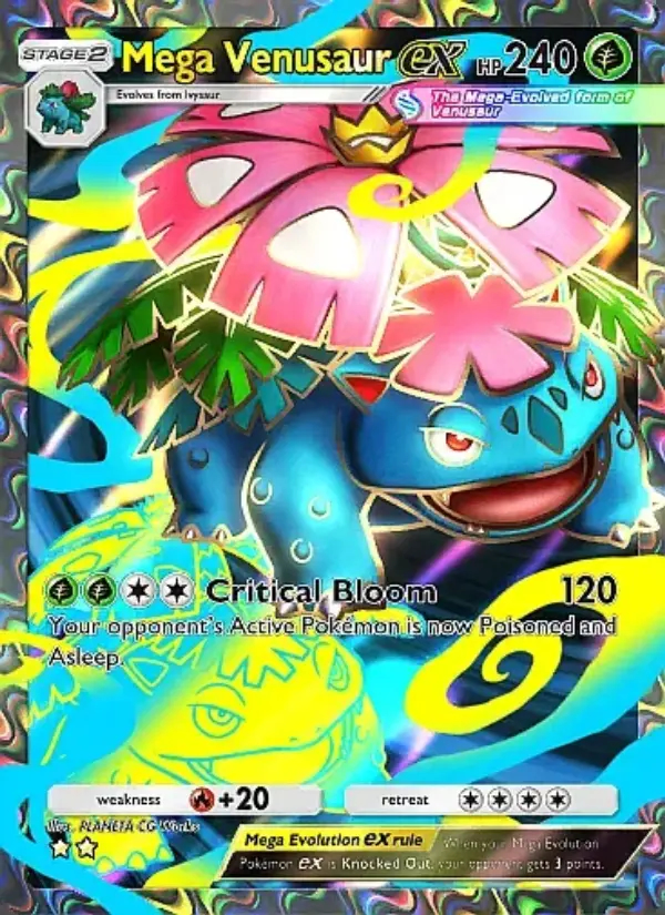 Mega Venusaur ex Pokemon TCG Card - Crimson Blaze - TCGdex